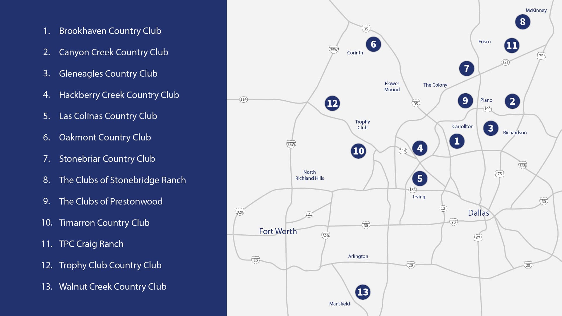Find Invited Clubs Around Dallas-Fort Worth | invitedclubs.com